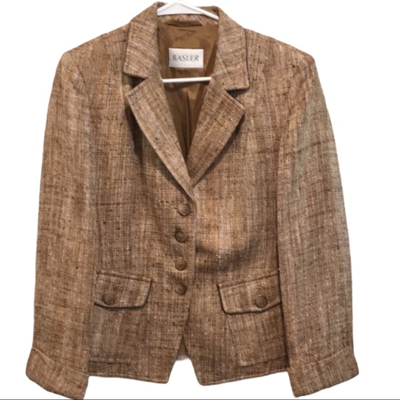 Basler | Jackets & Coats | Basler Silk And Linen Career Blazer | Poshmark